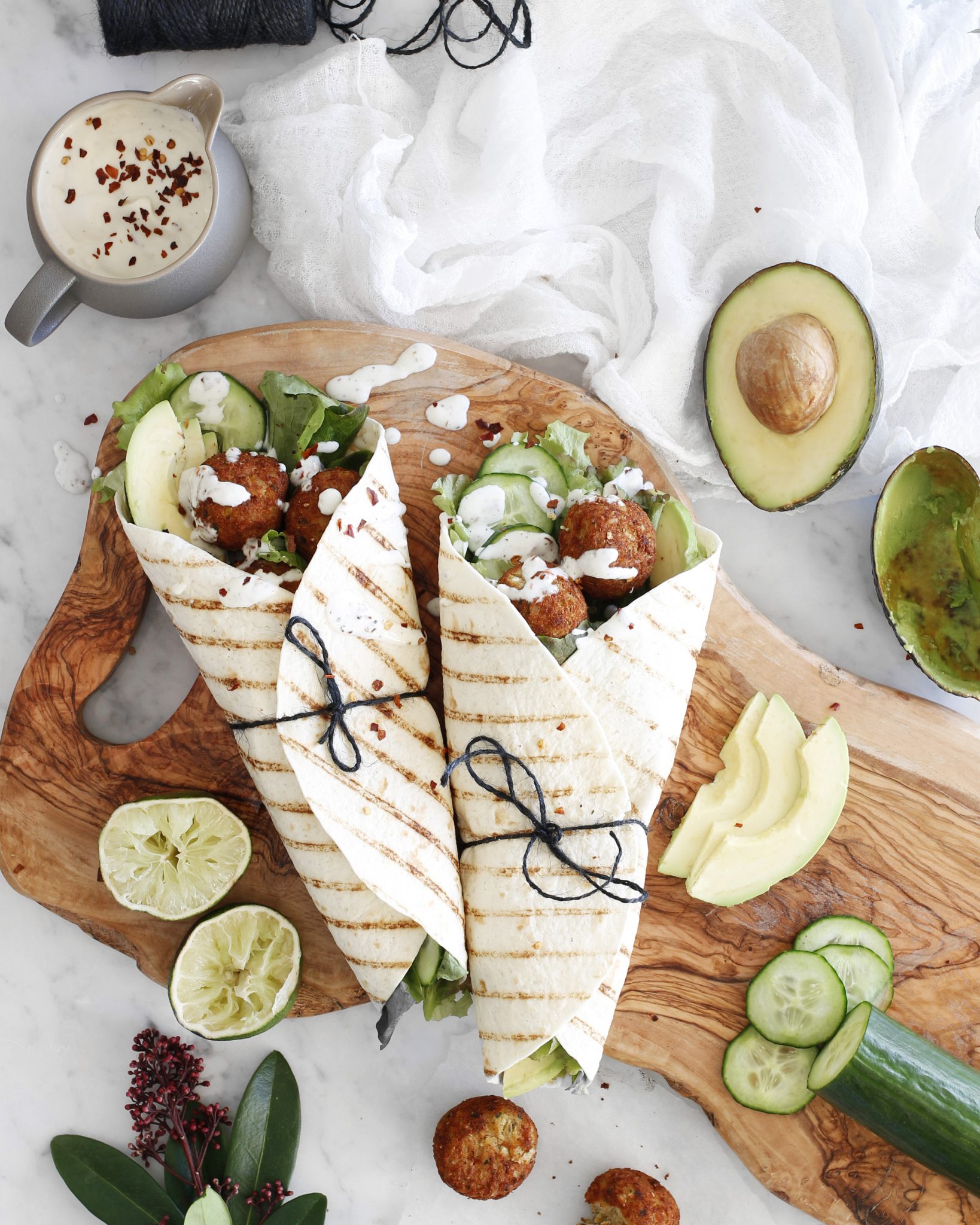 Falafel vefjur - Linda Ben