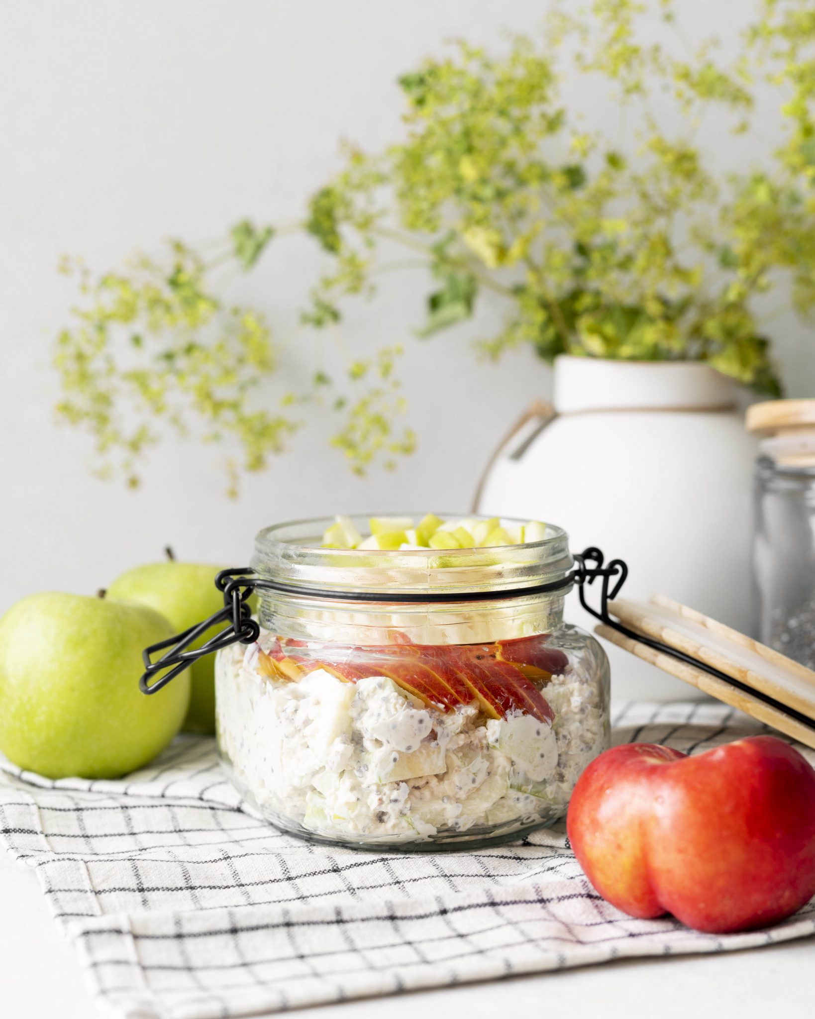 kaldur hafragrautur með grænum eplum - Linda Ben